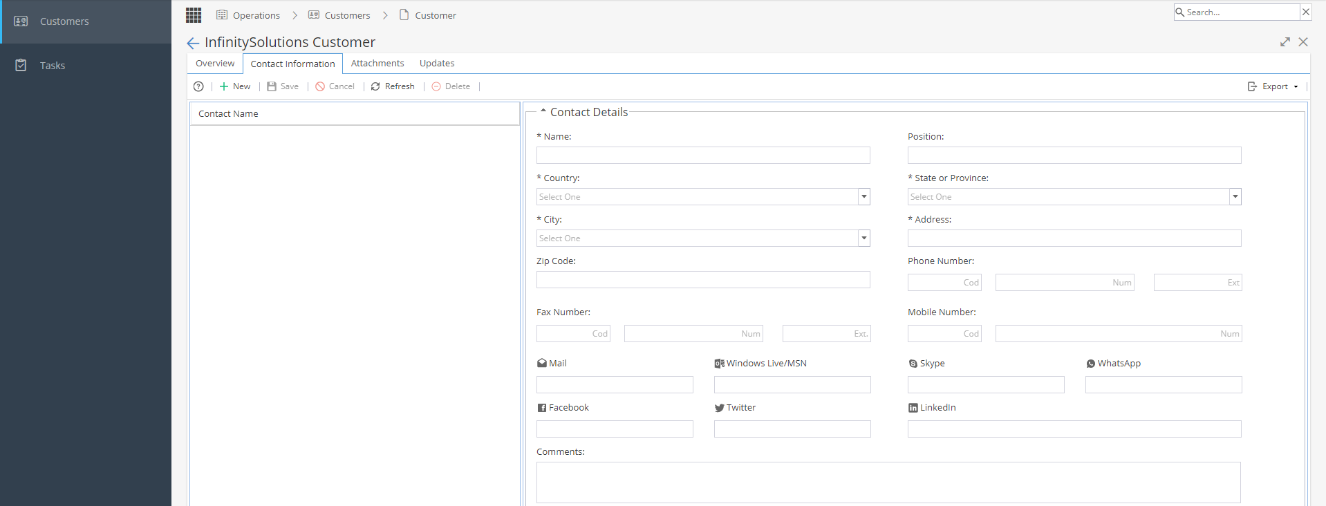 Operations - Customers - Contact Information – Hydra Support