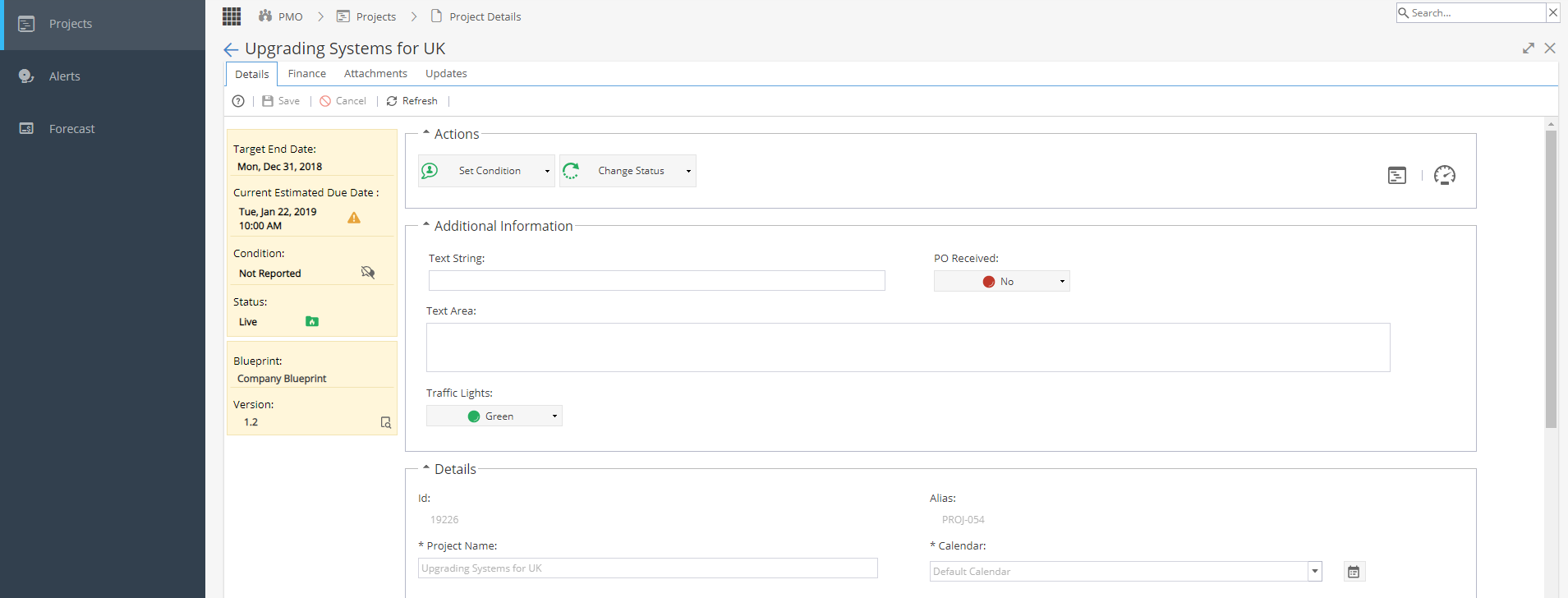 PMO - Projects - Details – Hydra Support