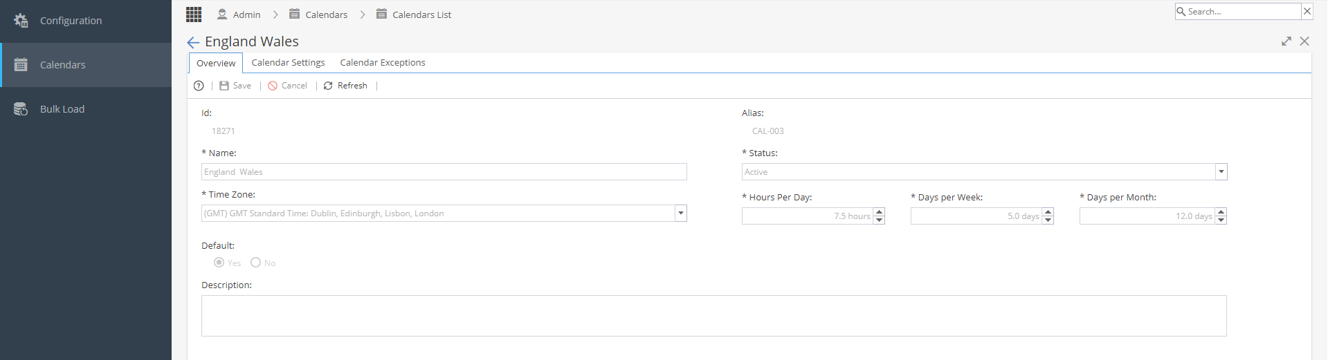 Admin - Calendars - Overview – Hydra Support