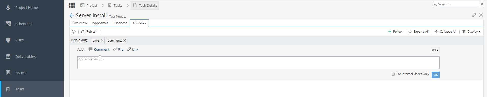 Project - Tasks Detail - Updates – Hydra Support