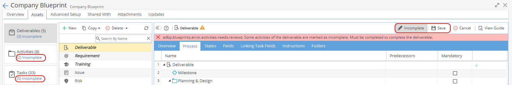 Blueprints - Assets - Deliverables – Hydra Support