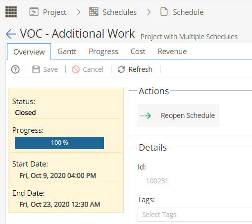 How to close a Schedule – Hydra Support
