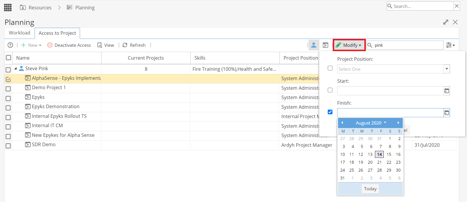 How to extend a resource's assignment to a Project – Hydra Support