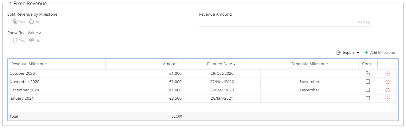 How to create a Revenue Milestone – Hydra Support