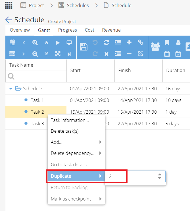How to copy a Task – Hydra Support How to copy a Task – Hydra Support